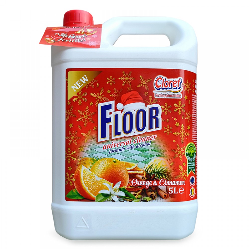 Cloret Detergent Pardoseala Portocala si Scortisoara 5L